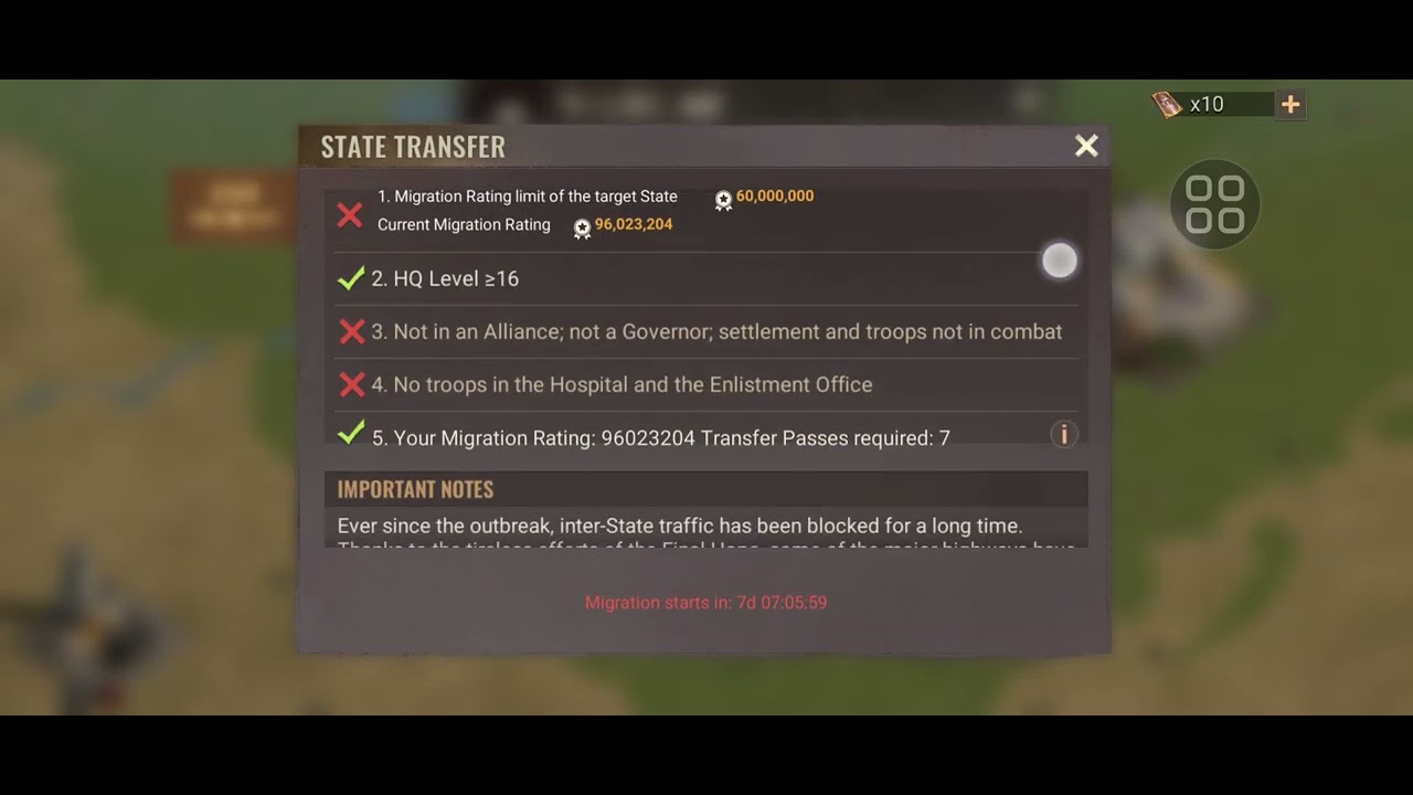 State of Survival sos f2p guide : how to check how many transfer ...