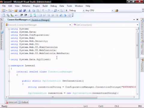 Lesson 3 (Part 1) Disconnected DataSet DataAdapter Windows Form C# - YouTube