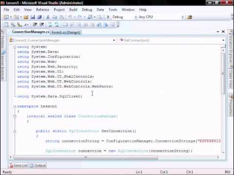 Lesson 3 (Part 1) Disconnected DataSet DataAdapter Windows Form C# ...