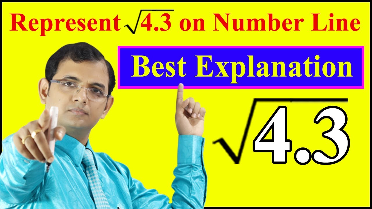 How to represent √4.3 on number line || Number System, Class - 9 - YouTube