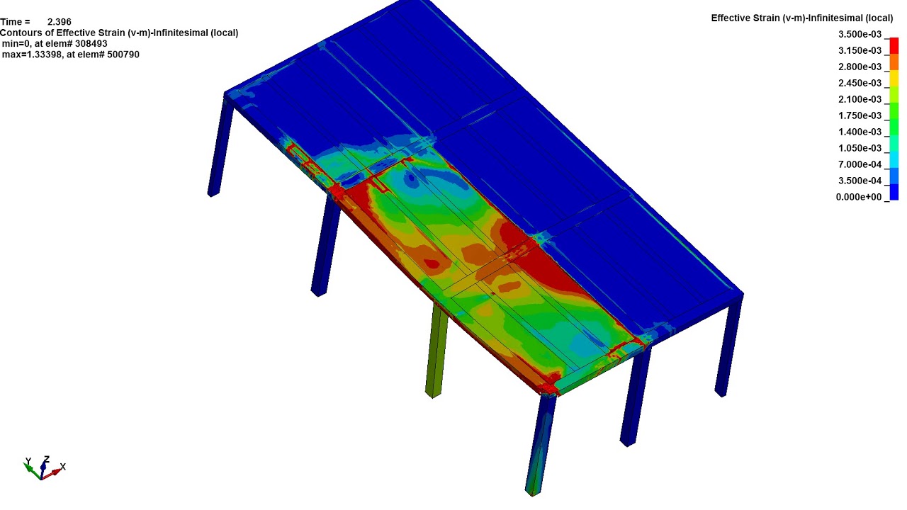 Progressive collapse of reinforced concrete structure (SC2) - YouTube
