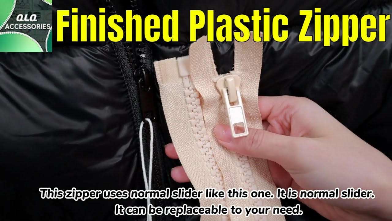 Plastic zipper with normal slider for children's clothing # ...