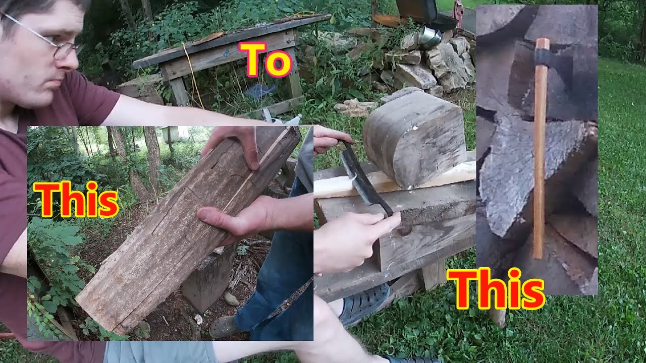 Making a tomahawk handle part 2 - YouTube