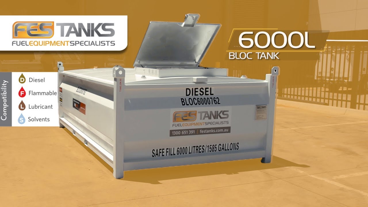 6,000l Self Bunded Diesel Fuel Tank - BLOC 6000 - YouTube