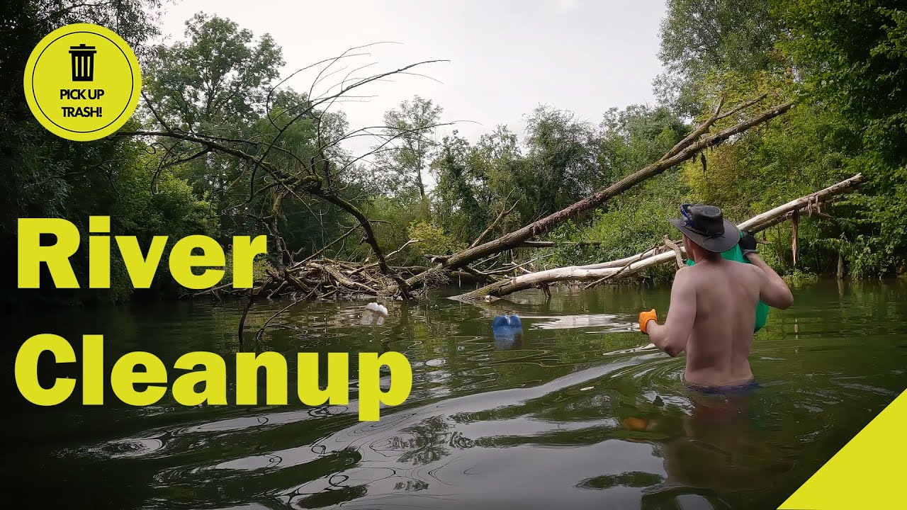We Cleaned a River! | Pick up trash! - YouTube