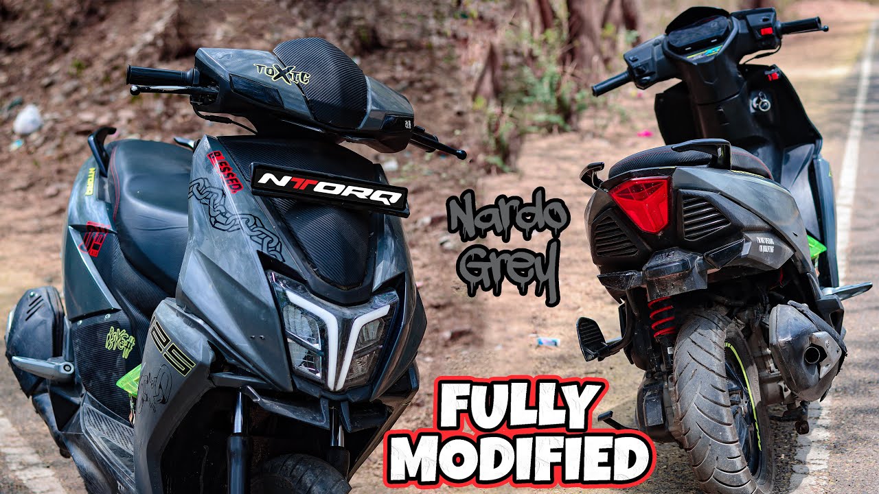 North India's Tastefully Modified Ntorq XT | Nardo Grey | Loud Sound ...