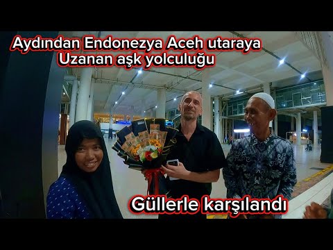 Aşk sınır tanımadı aydınlı damat Endonezya’da güllerle karşılandı