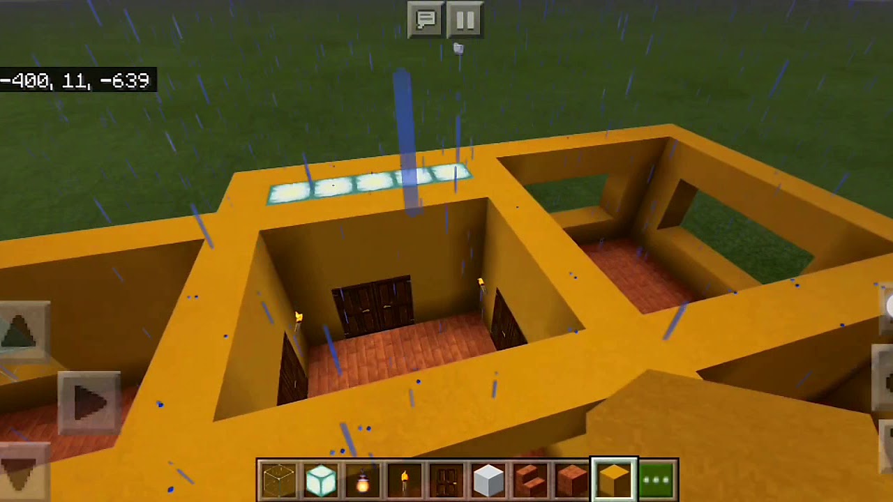 Minecraft house build ep. 9 - a simple yellow house - YouTube