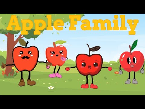 Apple Family Song 🍎 | Fun Kids Song with Mommy, Daddy & Baby Apple ...