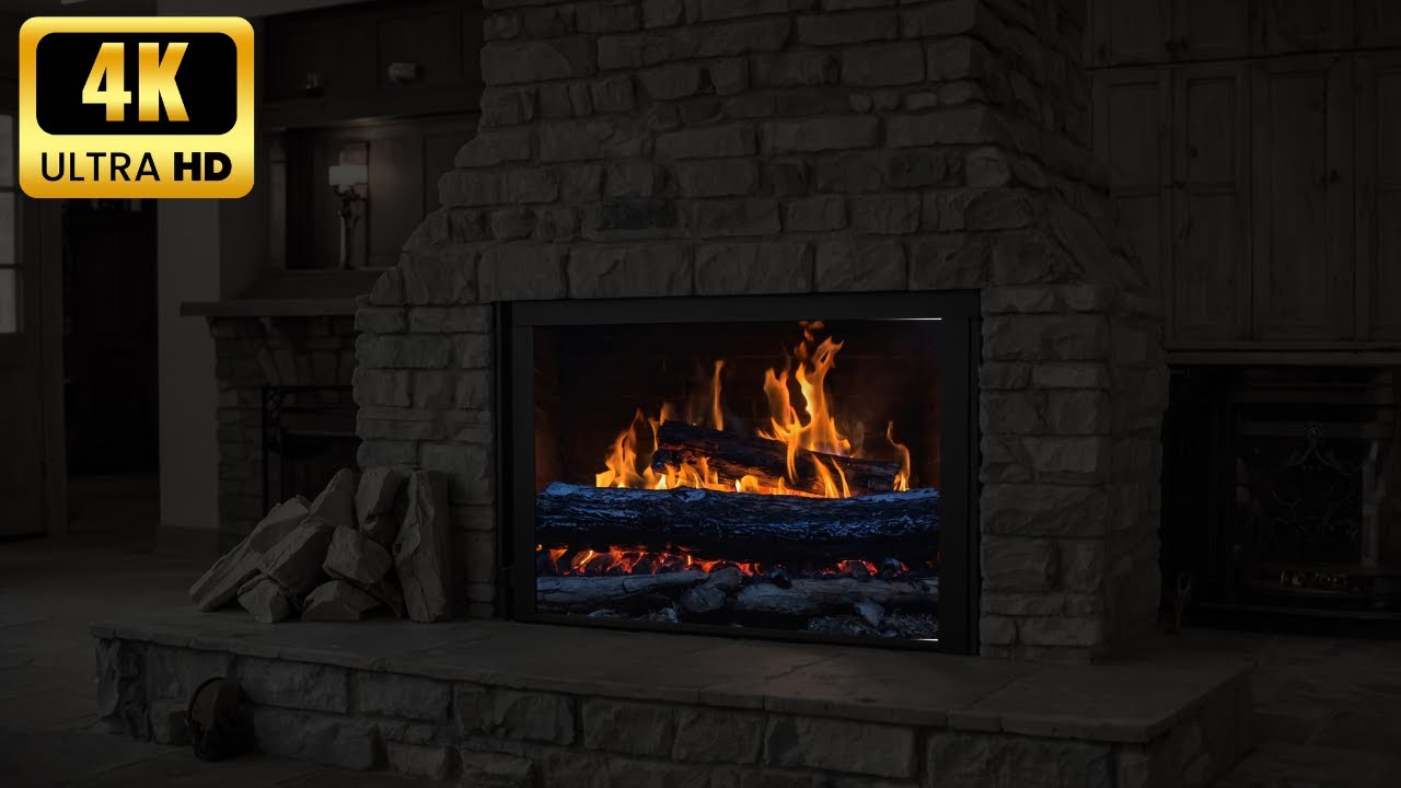 🔥 Peaceful Fireplace Ambiance 4K | Warm Embers & Radiant Heat for Deep ...