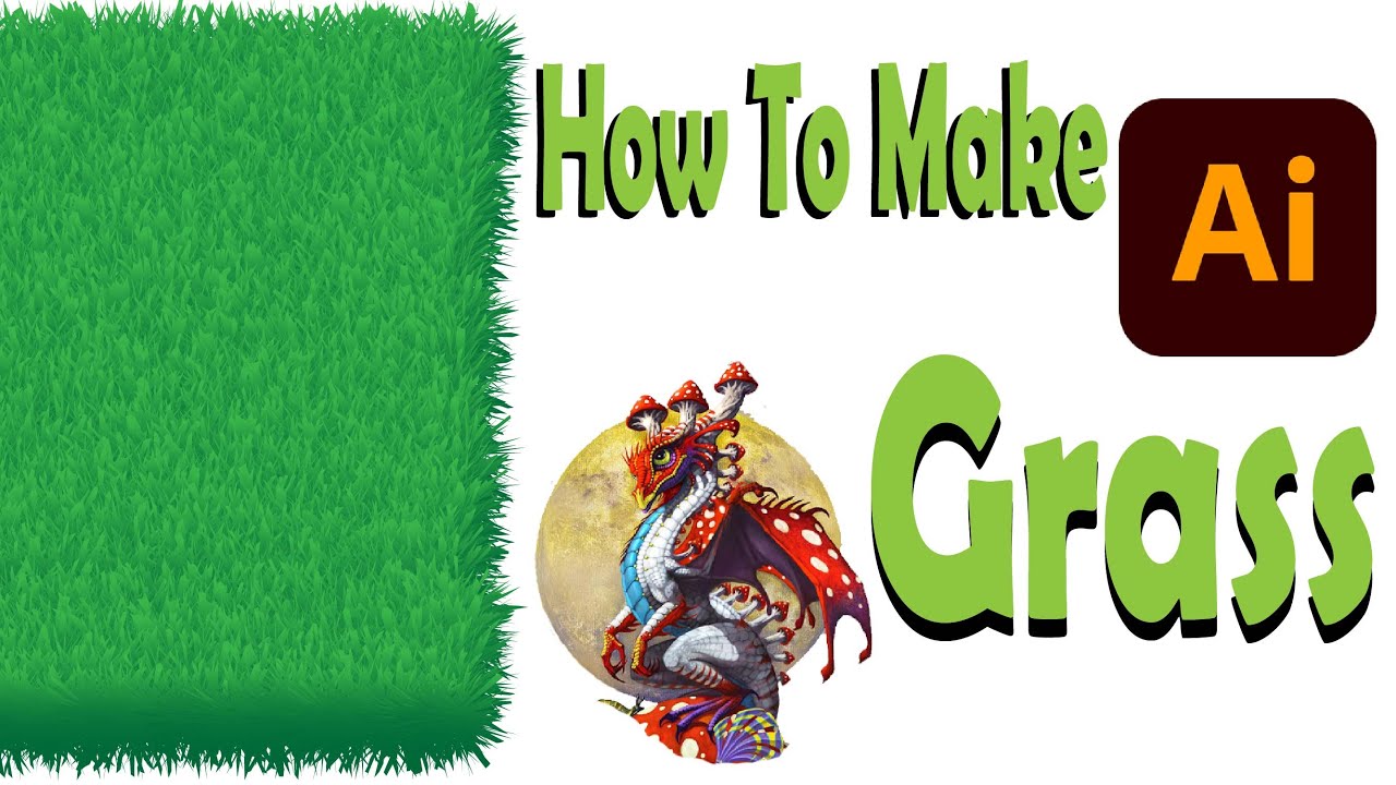 How To Create Grass In Adobe Illustrator| Fantasy Graphic Design - YouTube