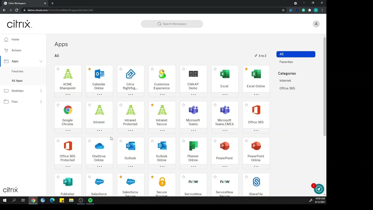 Citrix Workspace demo - CVADS & SWA - YouTube
