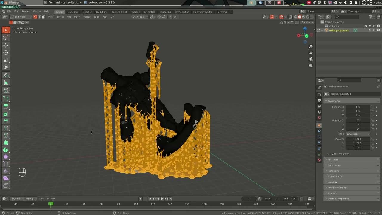 Blender - Removing supports from STL file - YouTube
