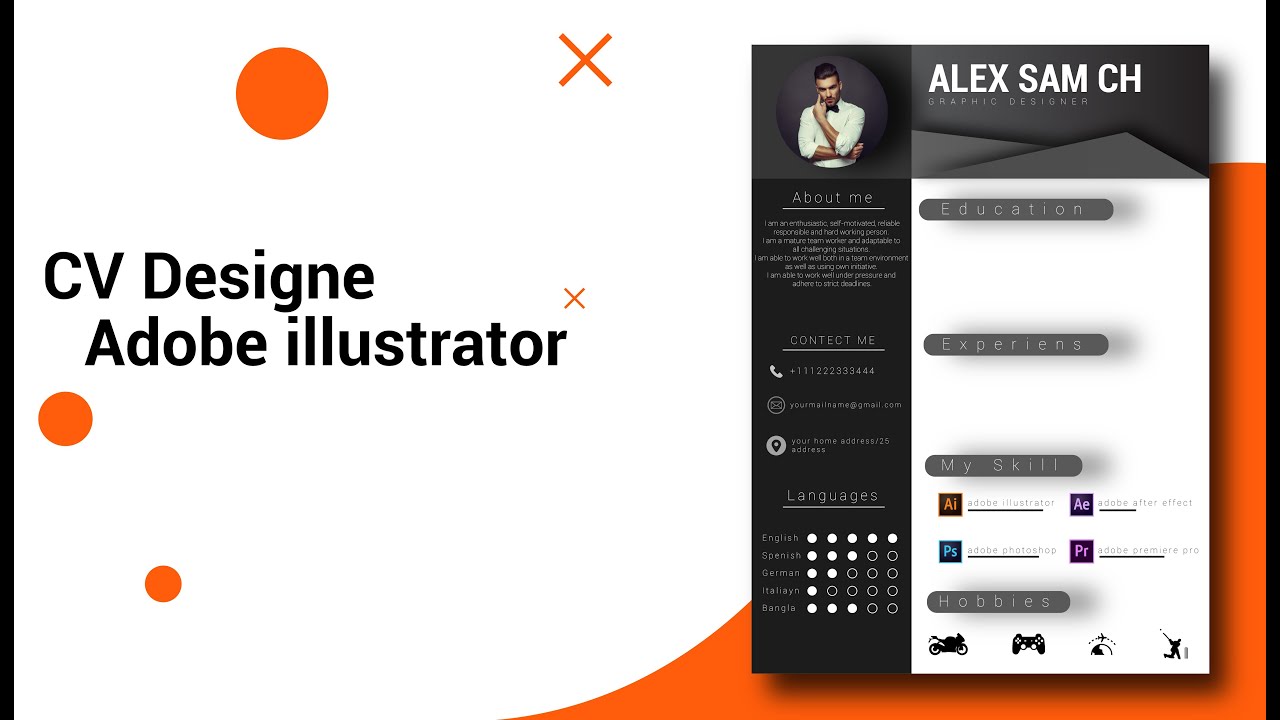 CV Design ll Adobe illustrator ll - YouTube