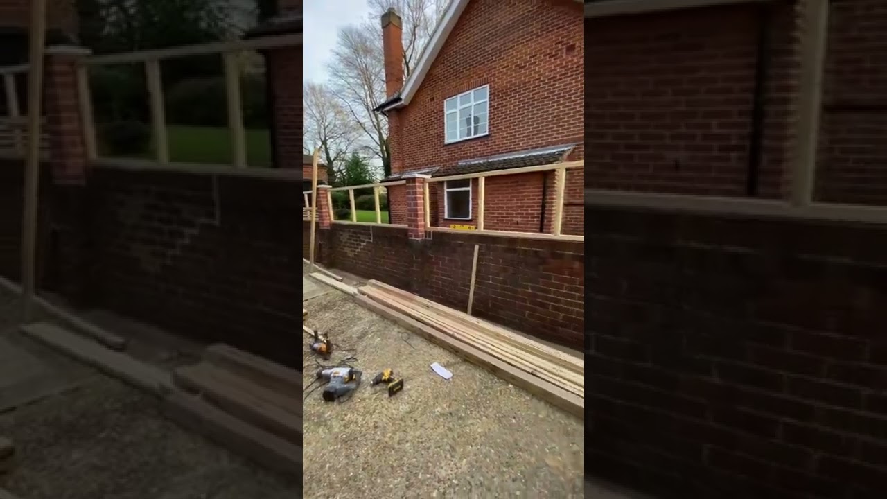 Double Slatted Fence Project Completed in West Drayton - YouTube