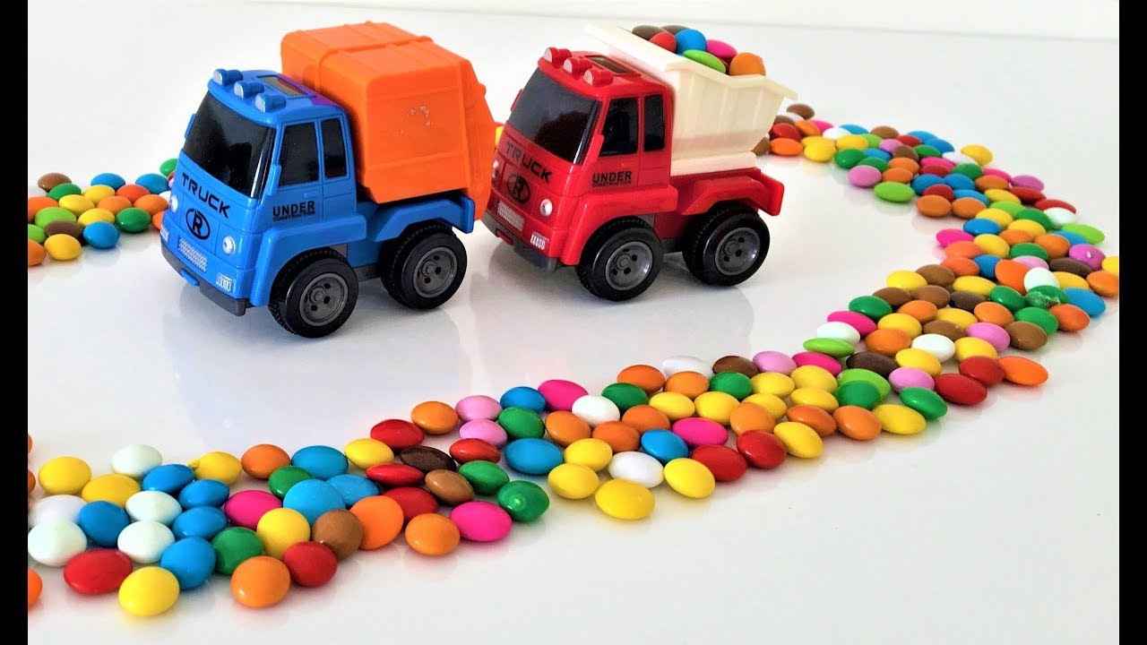 Learn Colors With Truck Carrying Chocolate Candy for Children - Colour ...