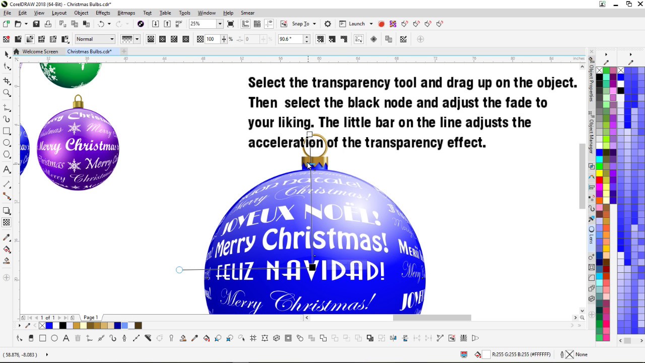 Creating a 3D like Christmas Tree Ornament in CorelDraw - YouTube