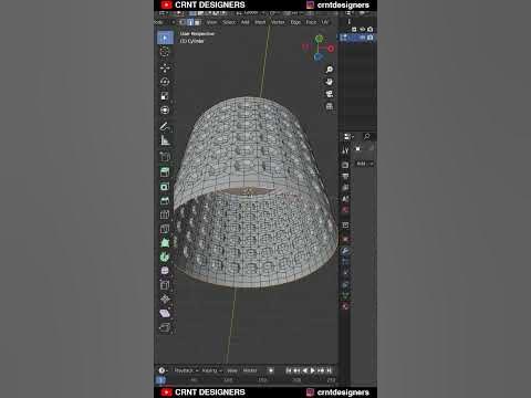 Create Boolean Design On Cylinder | 1 Minute Blender Tutorial | 3D ...