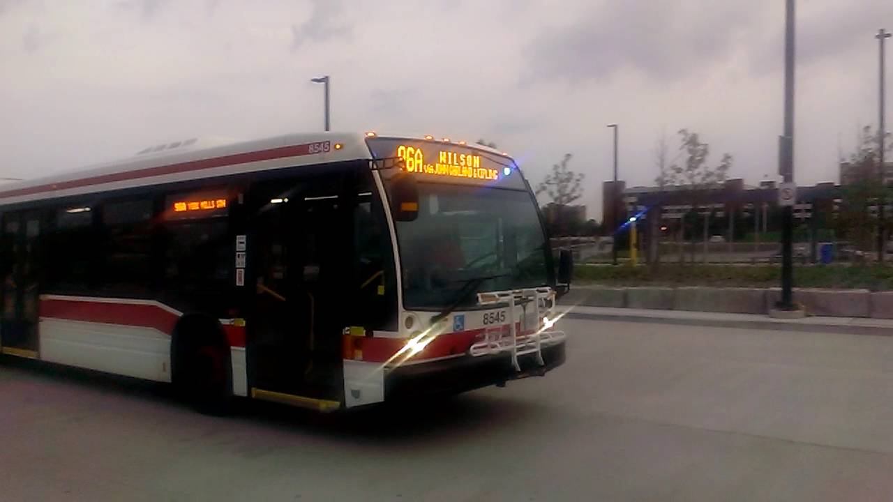 TTC #8545 on the 96A Wilson heading out of Humber College - YouTube