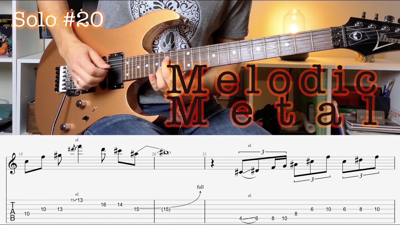 GUITAR SOLO #21 - Melodic Metal [Tabs] - YouTube