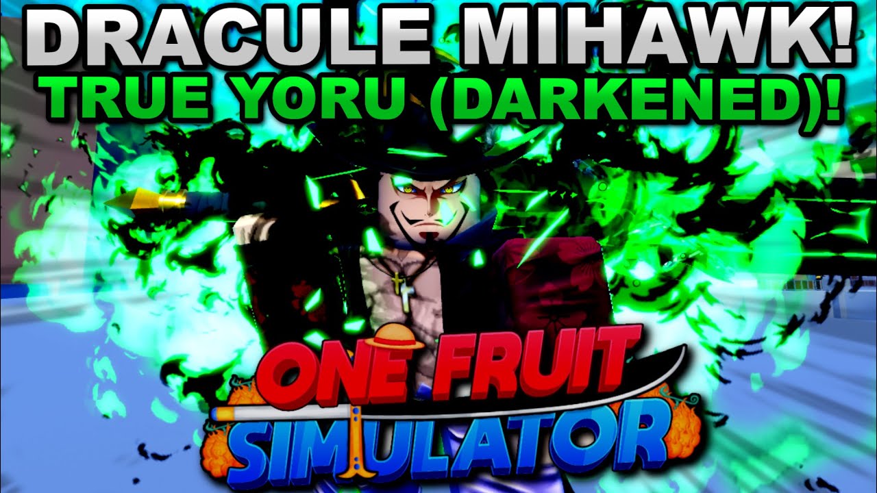 Becoming Dracule Mihawk (Darkened True Yoru V4) In Roblox One Fruit ...