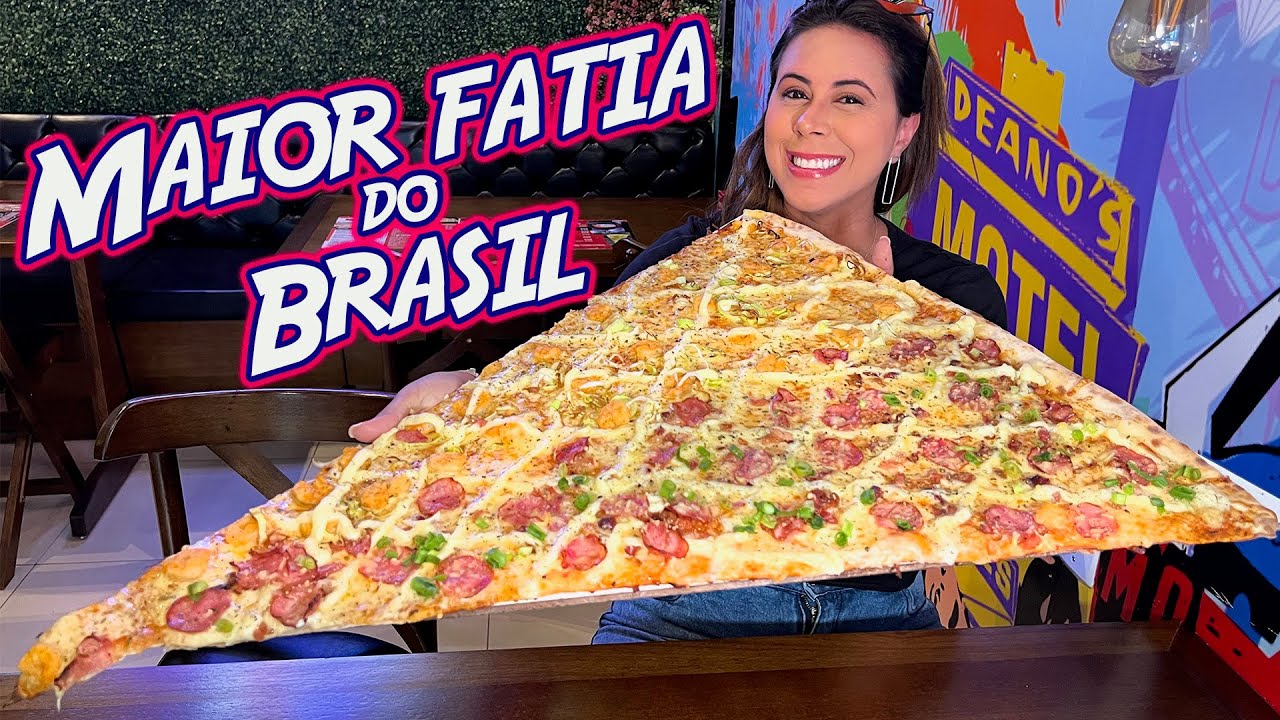 Viralizou MAIOR Fatia de Pizza do Brasil. Destemida Pizza - YouTube