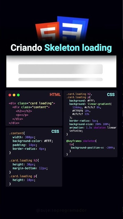 Bora criar aquele efeito skeleton loading 🔥🚀 #shorts #frontend - YouTube