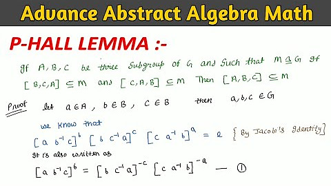 MSc Math Advance Abstract Algebra - YouTube