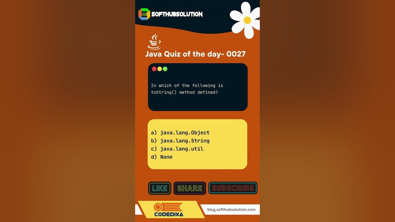 Java Quiz Of The Day 0027 🔥learnpython Pythonquiz Codedixa Softhubsolution 0098