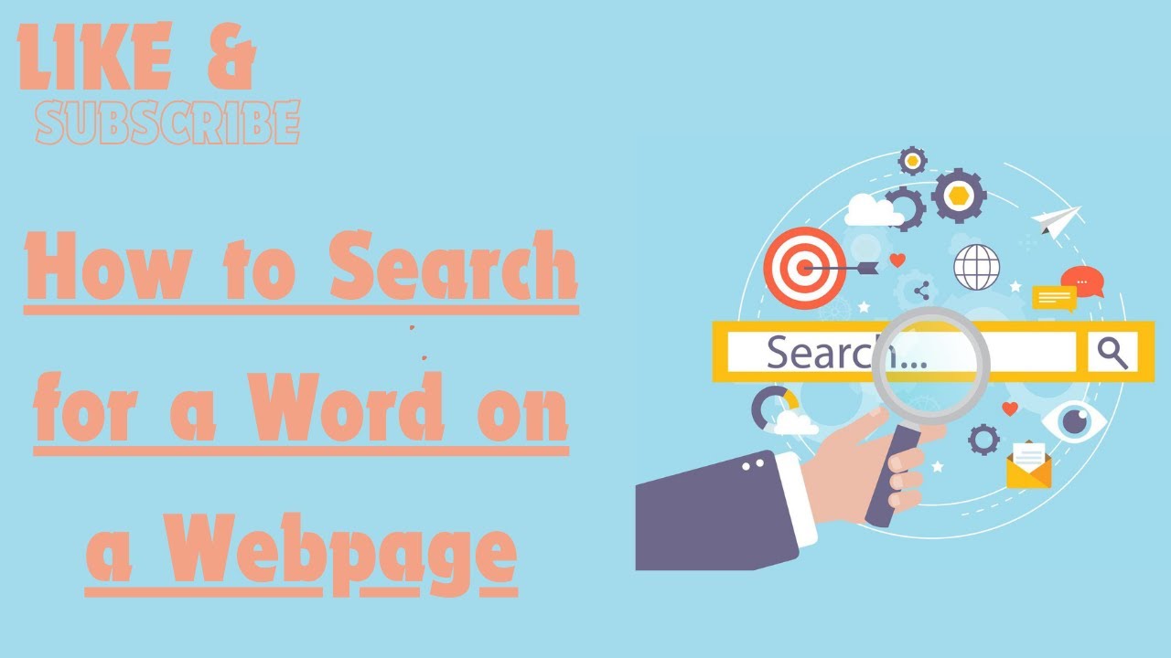 How to Search for a Word on a Webpage - YouTube