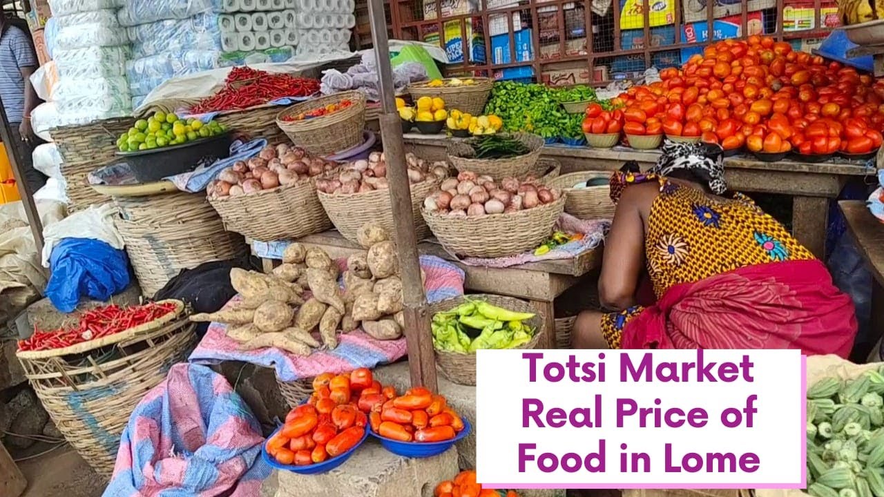 The Real Price of Food in Lome Togo Market 🇹🇬 Come with me to Totsi ...