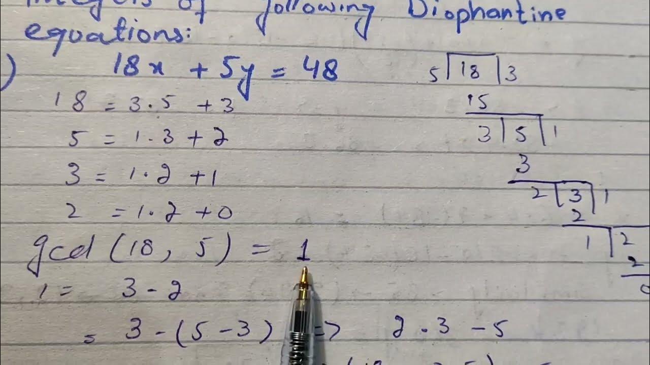 complete Proof of linear diophantine equation with example | number theory - YouTube