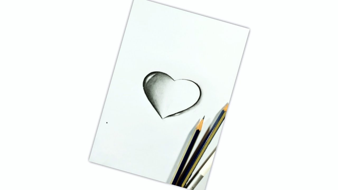 How To Draw Easy Heart || 3D Drawing Heart Water Drop - Tutorial - YouTube