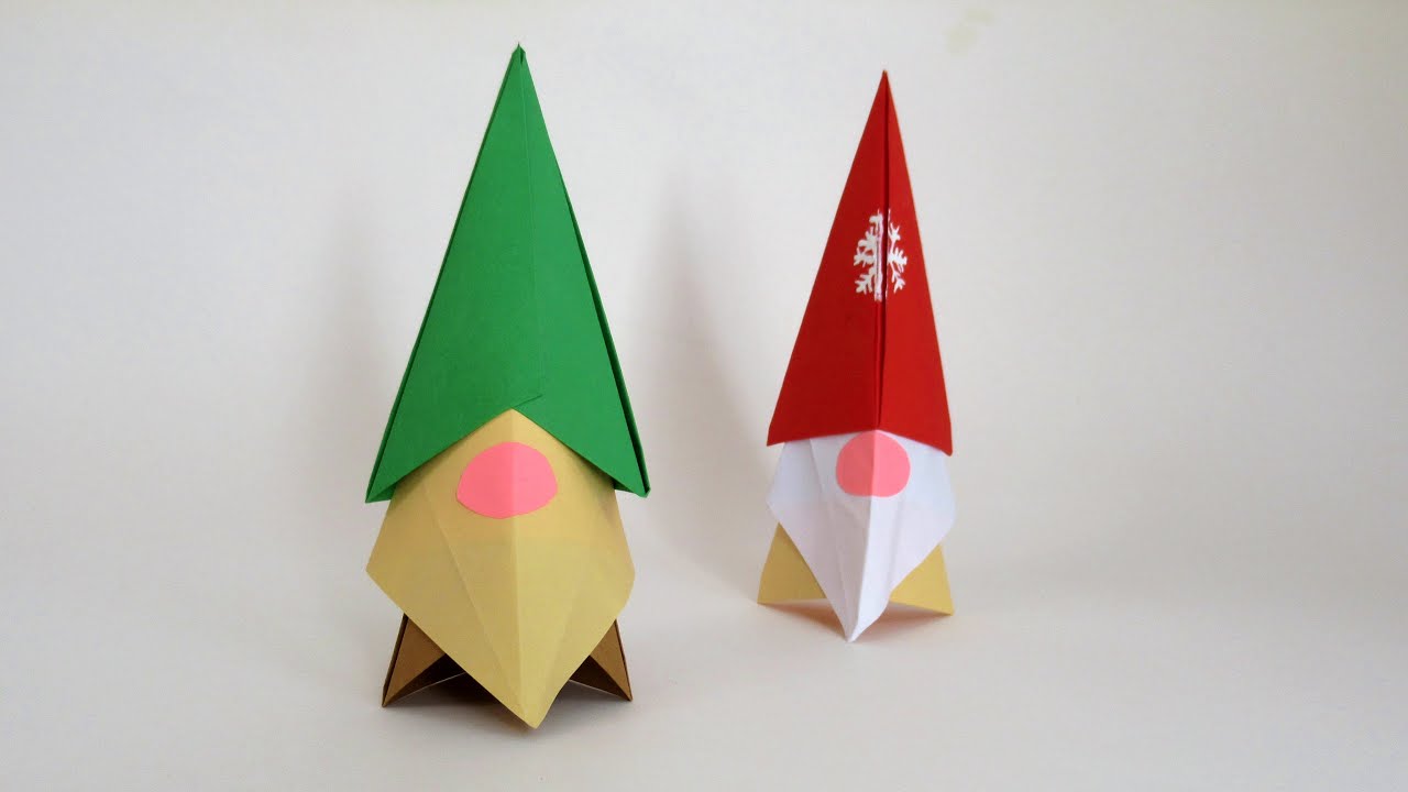 How to make a Christmas paper gnome - Christmas Home Decor Ideas - YouTube