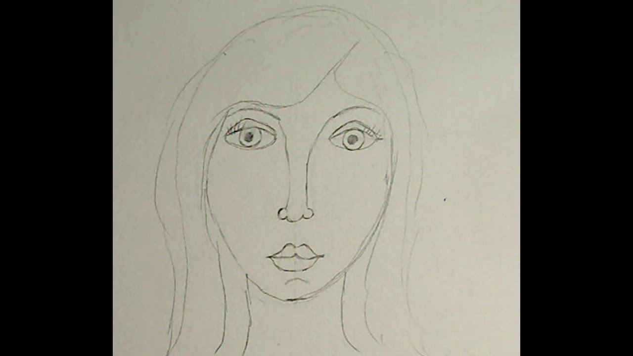 How to draw a basic face - YouTube