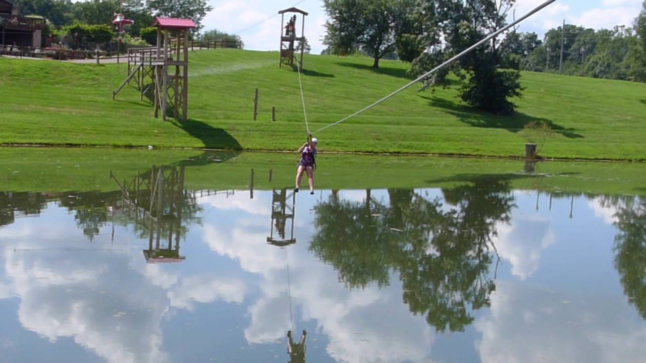 Zip lining in Santa Claus, Indiana - YouTube