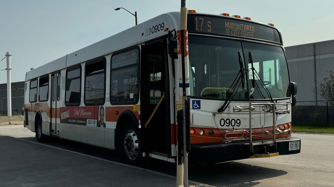 MiWay - Route 17S: Hurontario (New Flyer D40LFR 0909) - YouTube