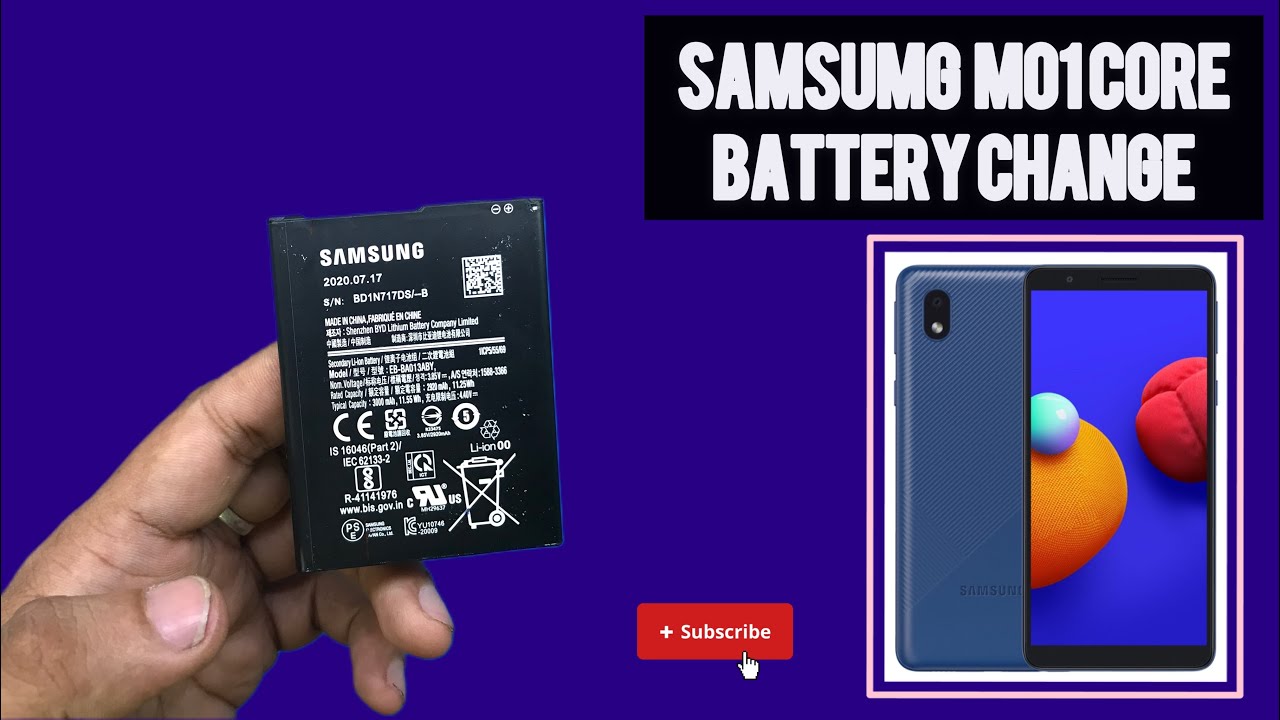 SAMSUMG M01 CORE BATTERY REPLACEMENT | HOW TO CHANGE SAMSUMG M01 CORE ...