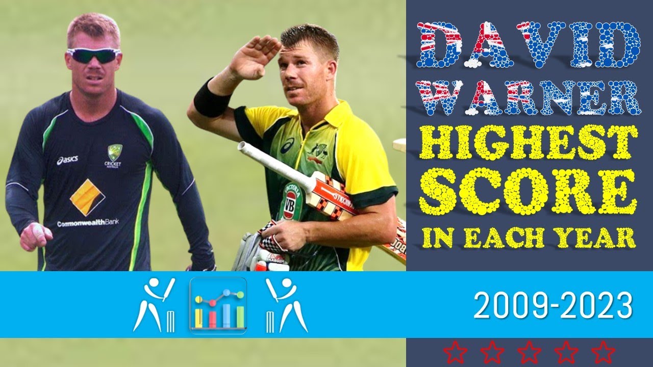 David Warner Highest Score in Each Year - YouTube