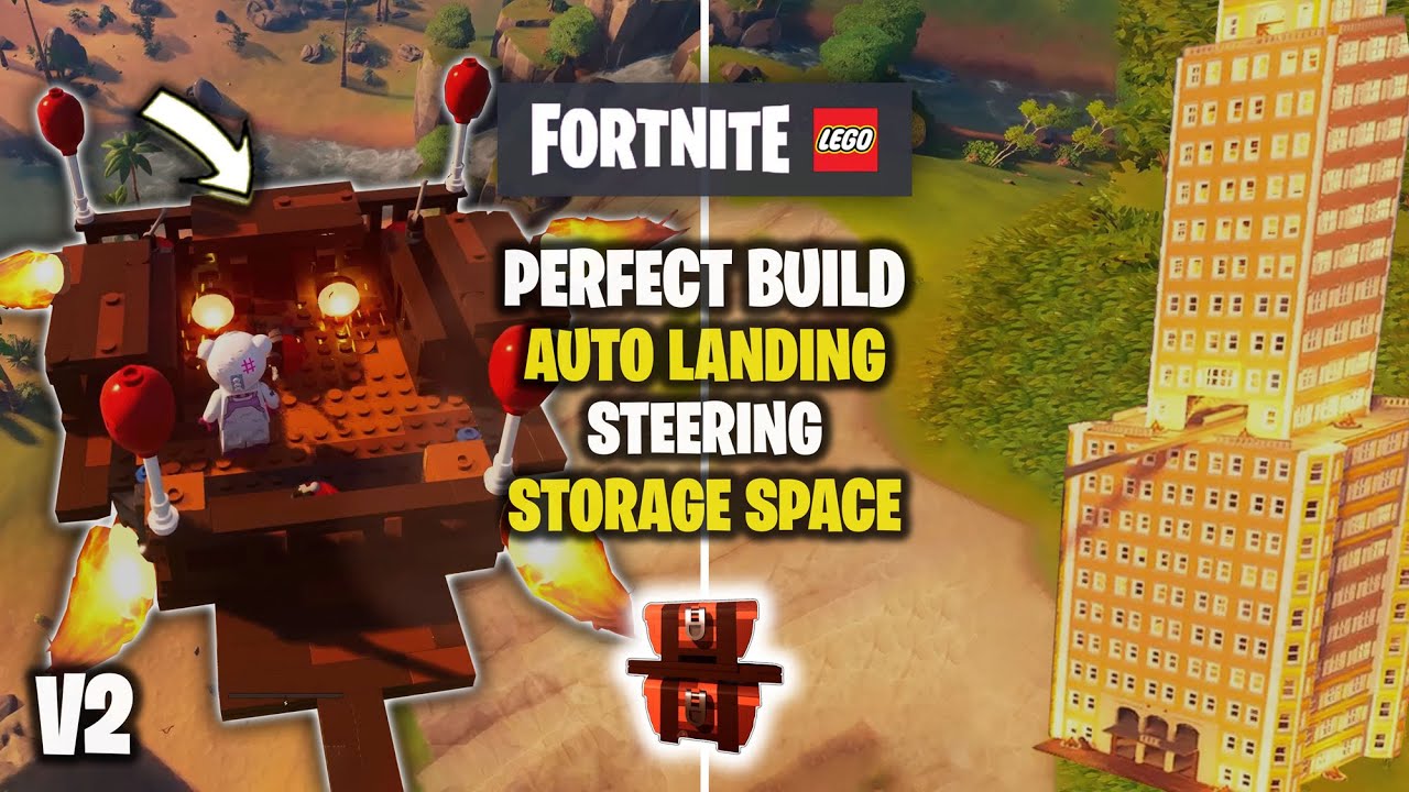 LEGO FORTNITE: Ultimate Flying Machine Build V2 [#2] [Steering + Auto ...