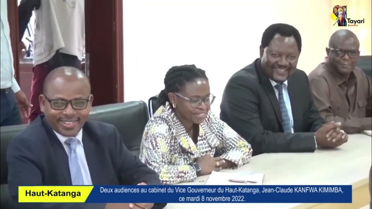 Deux audiences au cabinet du Vice Gouverneur du Haut Katanga, Jean Claude KANFWA KIMIMBA, ce ...