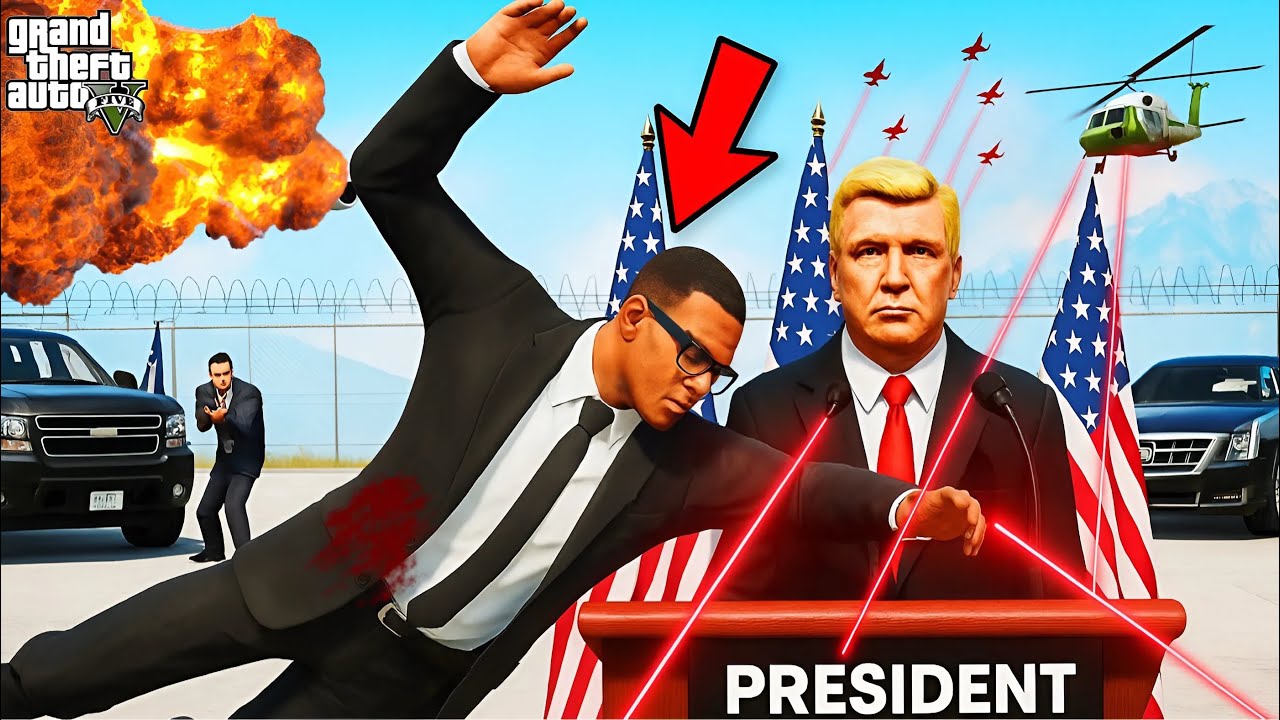 Franklin Becomes a Secret Agent to Save the President in GTA 5 - YouTube