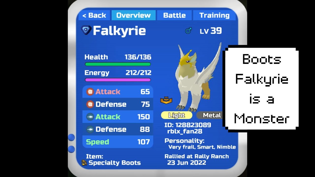 Falkyrie is Awesome with Boots, Loomian Legacy PVP. - YouTube