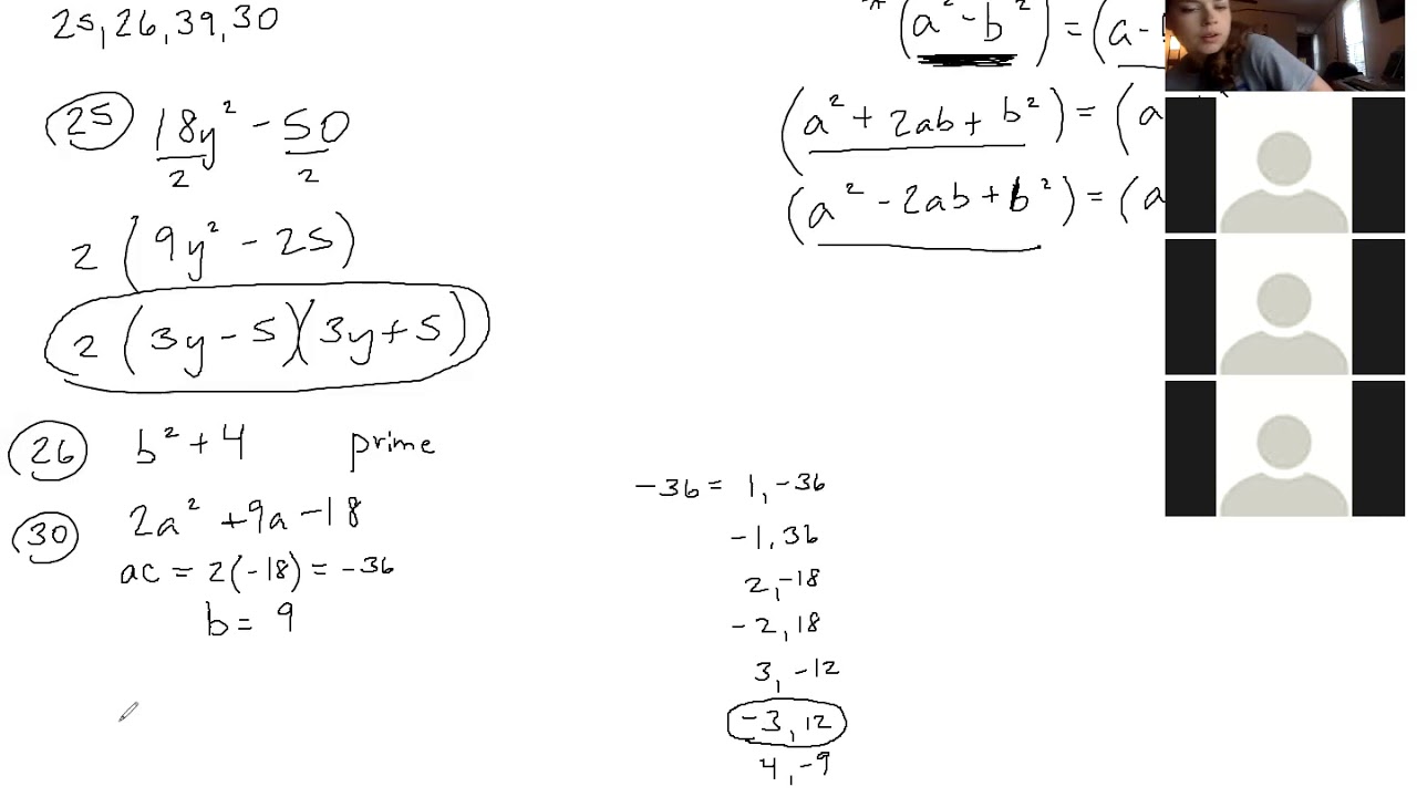 Algebra Zoom Meeting 5/8 - YouTube