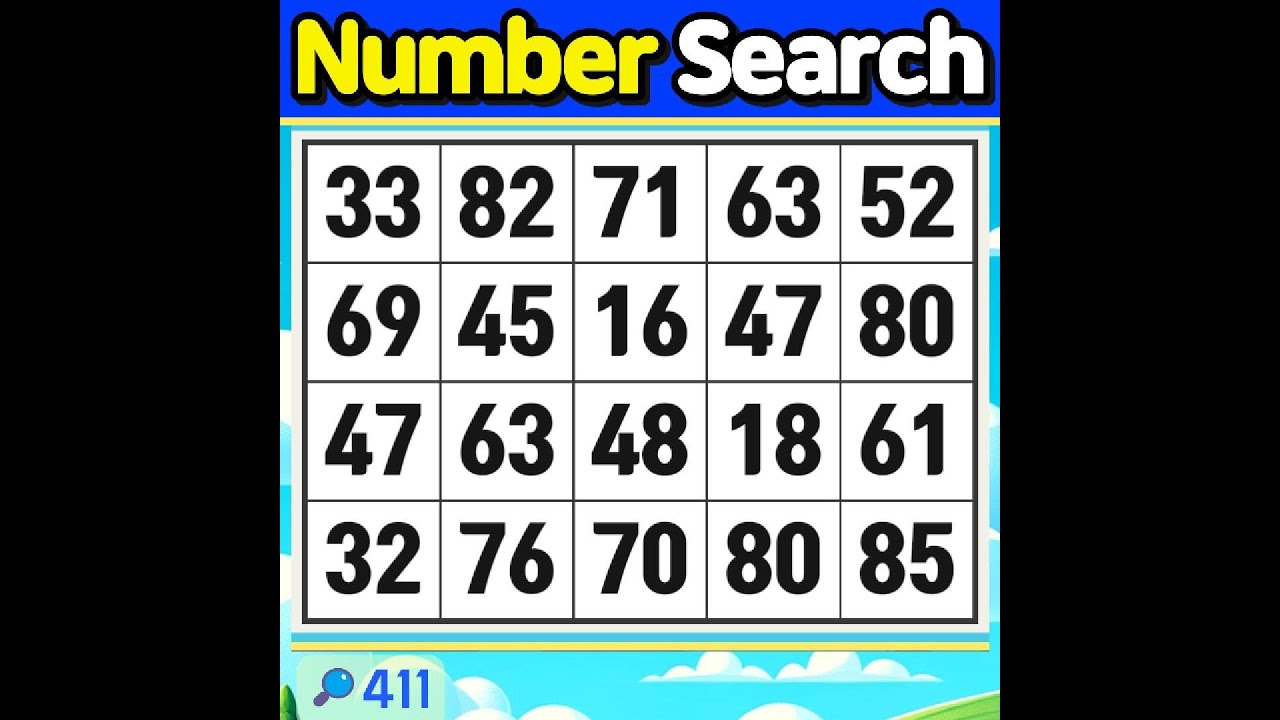 Number Search #411 Can you find them all within the time limit?【Match ...