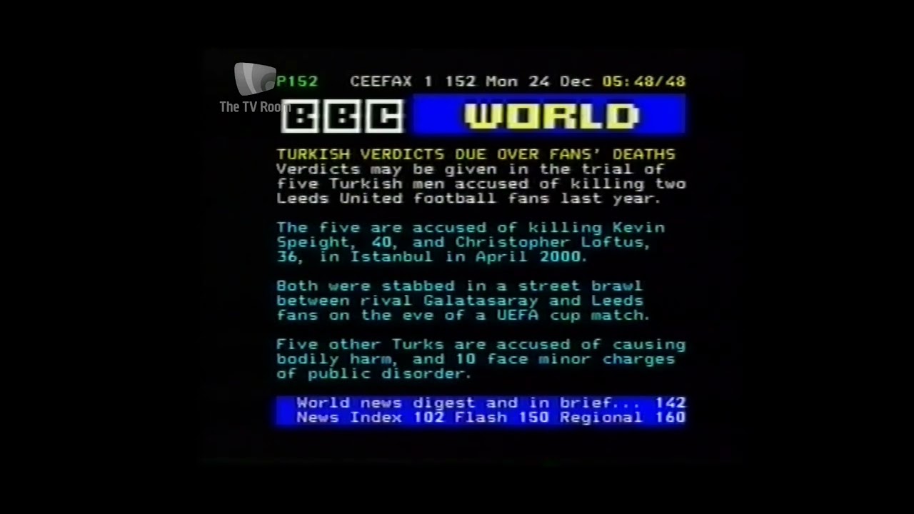 BBC One start-up including Pages from Ceefax (Christmas Eve 2001) - YouTube
