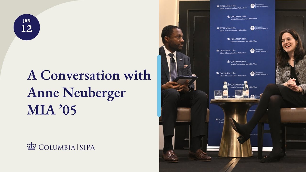 A Conversation with Anne Neuberger MIA ’05 - YouTube