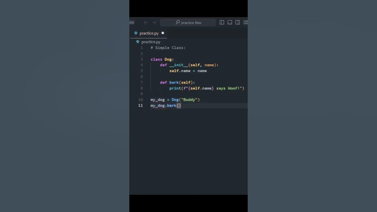 Simple Class Python Pythonprogrammingcodinglearnpython Pythonforbeginners Youtube