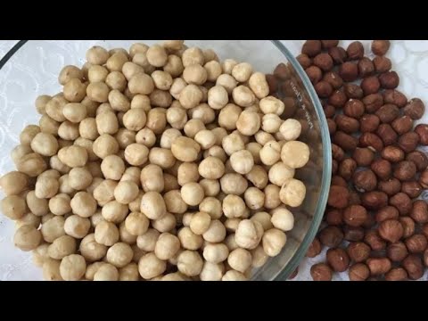 Asan üsulla fındığın qabığının təmizlənməsi.