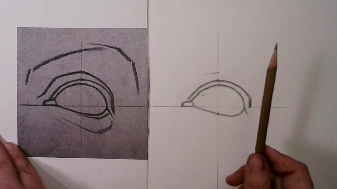 BARGUE EYE Drawing Demonstration from Beginning to End (College Course ...
